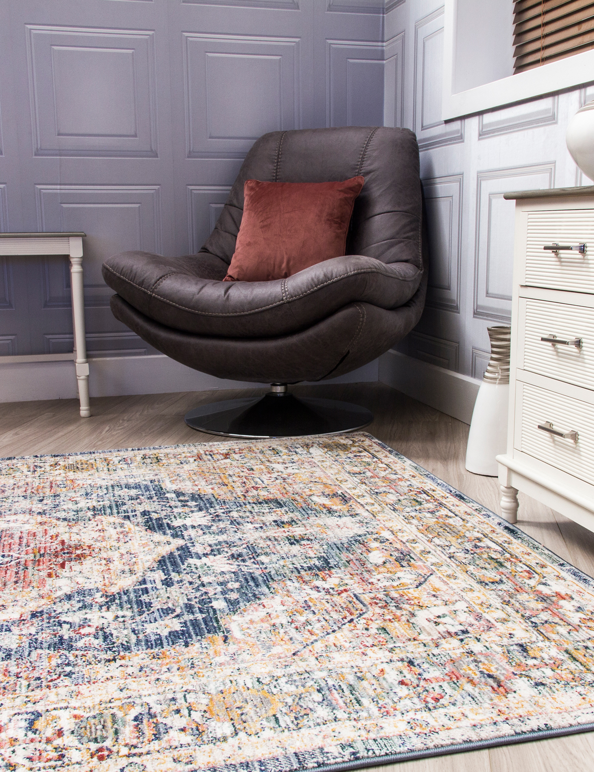 Floor Trends - Boho Medallion - Blue