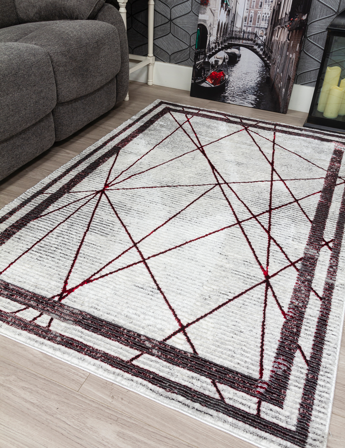 Floor Trends - Glitz Art Deco - Red